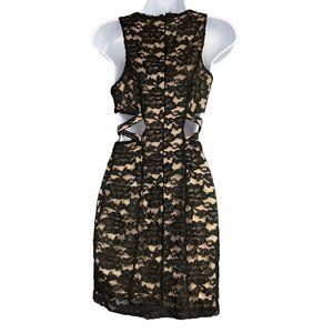 Lush | Dresses | Lush Lace Naked Bodycon Dress With Cutout Size Small ...